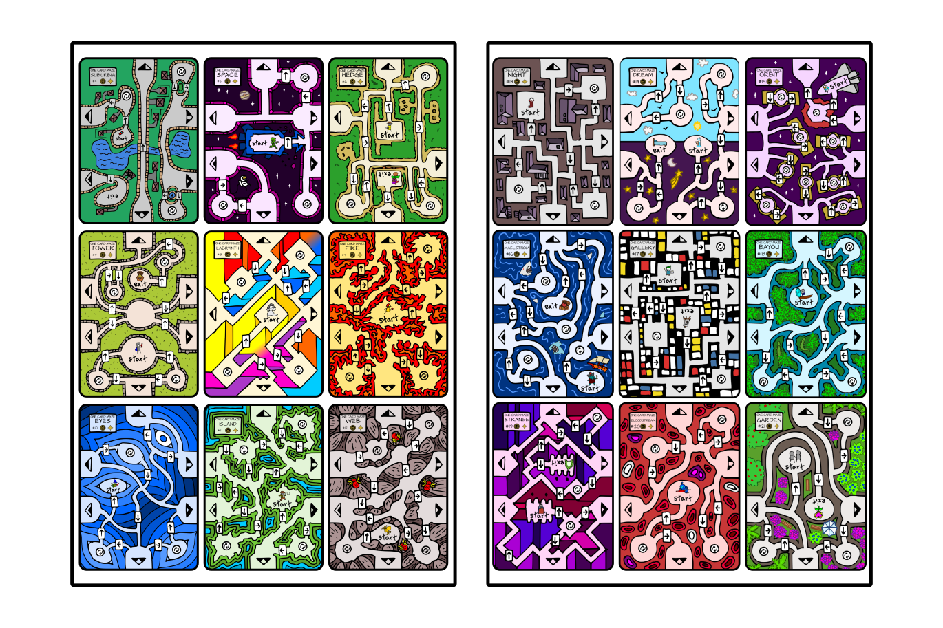 Eclectic Set Print and Play – One Card Maze Store