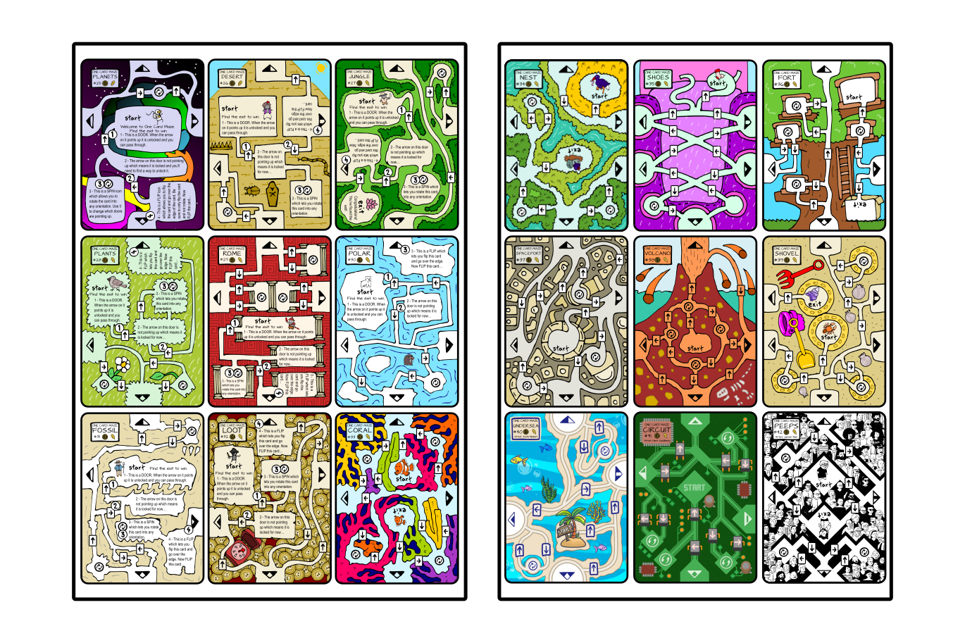 Fledgling Set Print and Play – One Card Maze Store