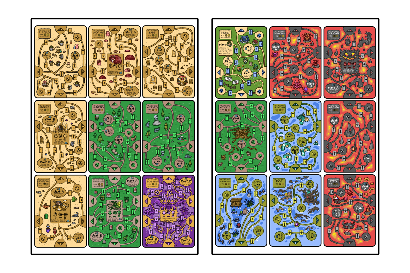 Multi Card Maze Print and Play – One Card Maze Store